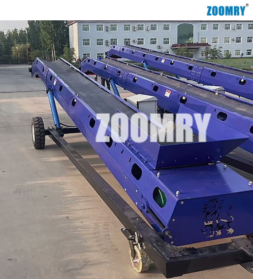 portable radial stacking conveyor for conveyor system